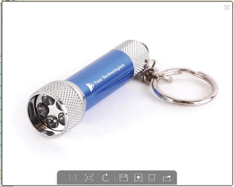 Aluminum Led Torch Keychain Marketing Products