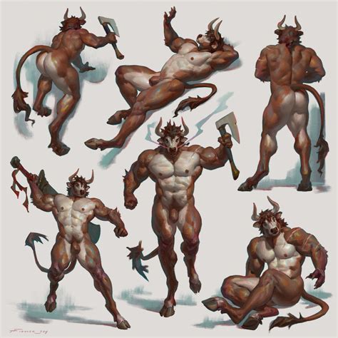 Rule 34 1 1 Anthro Ass Axe Balls Bovid Bovine Cattle European Mythology Genitals Greek