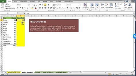 Excel Sumas Acumuladas Youtube