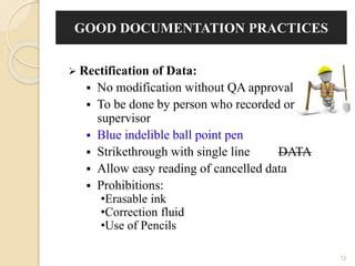 GMP GOOD DOCUMENTATION PRACTICES PPTX