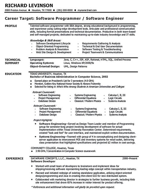 Software Engineer Resume Sample And Tips