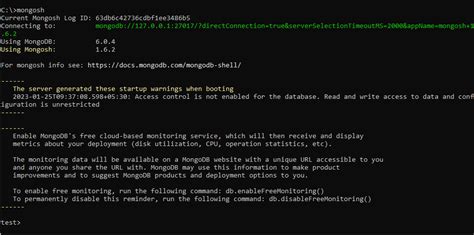 mongo is not recognized as an internal or external command operable