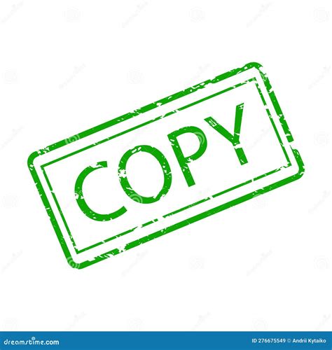 Rubber Stamp With Word Copy For Office Document And Paper Work Stock