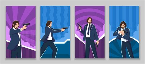 Man In Suit With Gun Social Media Story 24777340 Vector Art At Vecteezy