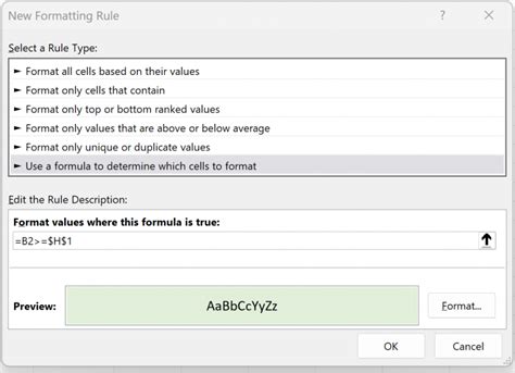 Excel Conditional Formatting If Cell Is Greater Than Or Equal To Value
