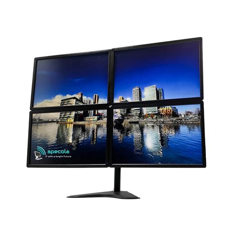 Multi Screen Quad Trading Monitor 4 X 19″ Monitors Vga Specola
