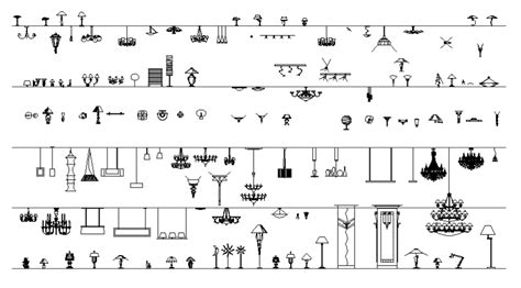 Miscellaneous Household Lamps Blocks Cad Drawing Details Dwg File Cadbull