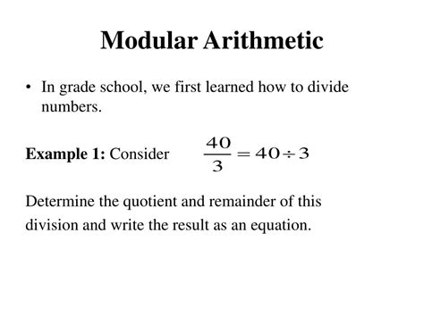 Ppt Section 2 1 Shift Ciphers And Modular Arithmetic Powerpoint