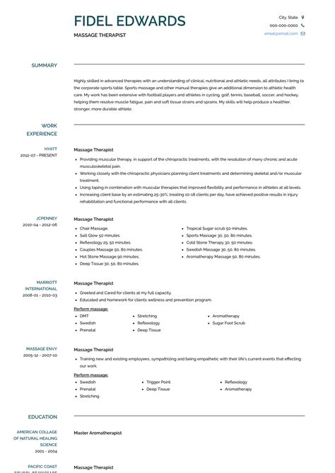 Therapist Resume Samples And Templates Visualcv
