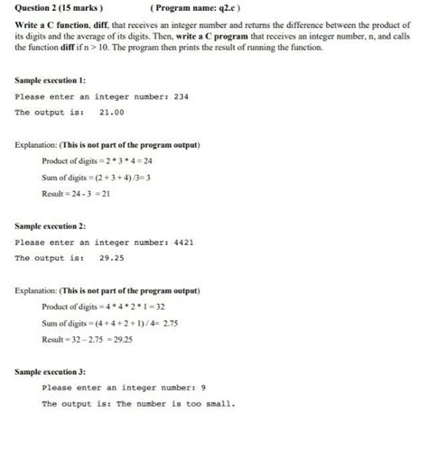 solved question 2 15 marks program name q2 c write a