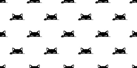 고양이 원활한 패턴 벡터 발 고양이 캘 리 할로윈 만화 스카프 절연 타일 배경 반복 벽지 그림 낙서 갈고리 발톱에 대한 스톡 벡터 아트 및 기타 이미지 Istock