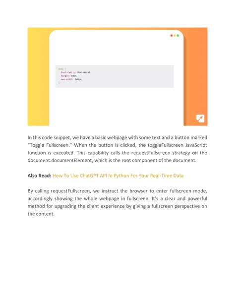 Ppt How To Use The Fullscreen Api In Javascript Powerpoint Presentation Id12977637