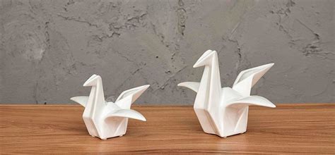 Фигурка в виде оригами керамическая белая птица White Bird по цене 6 100 руб купить в Москве с