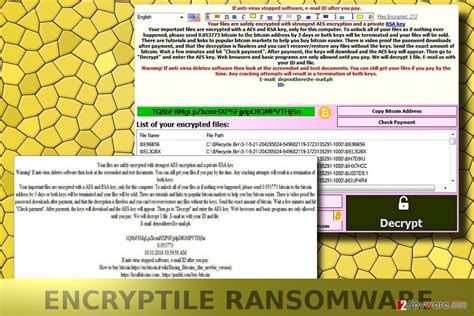 Remove Encryptile Ransomware Virus Free Instructions Jun 2017 Update