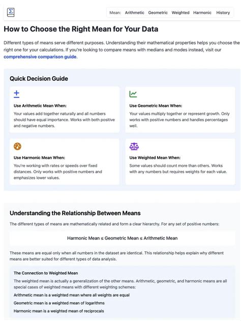 How To Choose The Right Mean Arithmetic Geometric Harmonic Or Weighted Mean Calculator