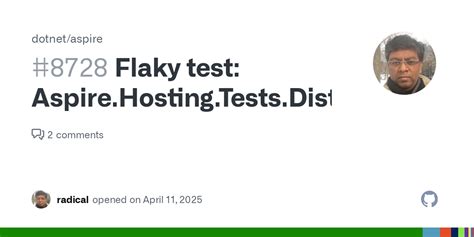 Flaky Test Aspirehostingtestsdistributedapplicationtests