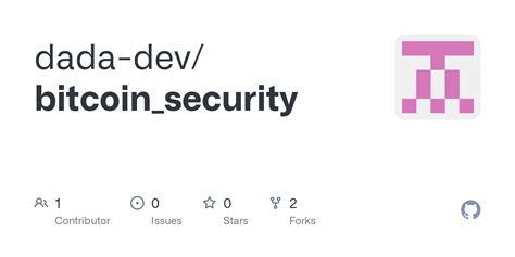 bitcoin security readme md at main · dada dev bitcoin security · github
