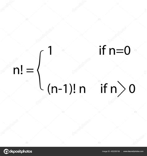 Factorial Formula Recurrence Relation Stock Vector Image By ©zizou07