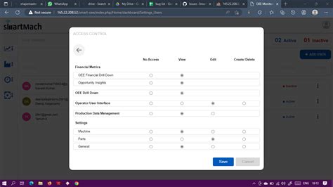 Access Control Button Selection Colour Differs With Browser · Issue 51 · Smartmachwebapp V1