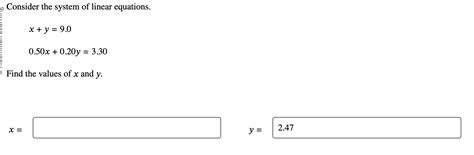 Solved Consider The System Of Linear Equations Chegg