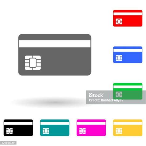 플라스틱 카드 멀티 컬러 스타일 아이콘입니다 Ui 및 Ux 웹 사이트 또는 모바일 응용 프로그램에 대한 간단한 문양 금융