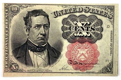 Series 1874 Red Seal 10 Cent Fractional Currency Matthew Bullock Series 1874 Red Seal 10 Cent Fractional Currency Matthew Bullock