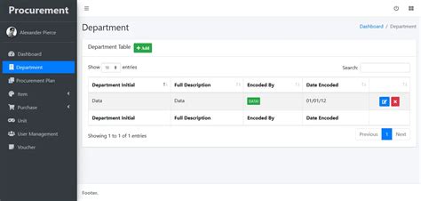 Procurement System In Php And Bootstrap
