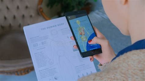 Woman Using Smartphone With Augmented Reality App Editorial Stock Photo Image Of Arteries