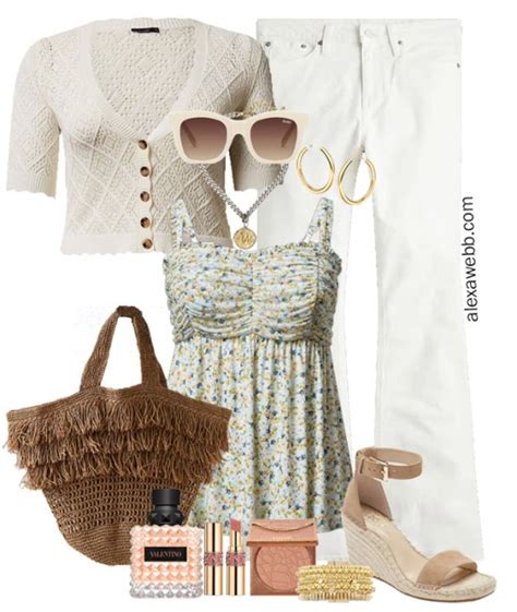 Plus Size White Denim Outfits Alexa Webb