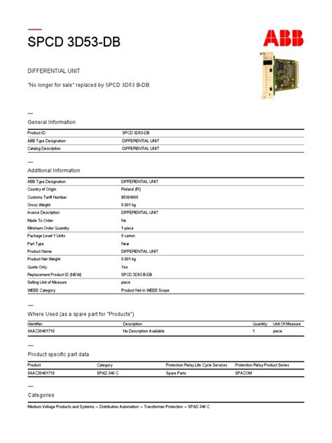 Spcd 3d53 Db Differential Unit Pdf