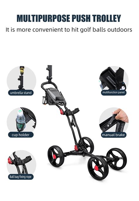 Pgm Qc005 야외 접는 골프 푸시 트롤리 4 휠 접는 골프 트롤리 골프 버기 푸시 Buy 골프 트롤리야외 트롤리접이식 골프 트롤리 Product On