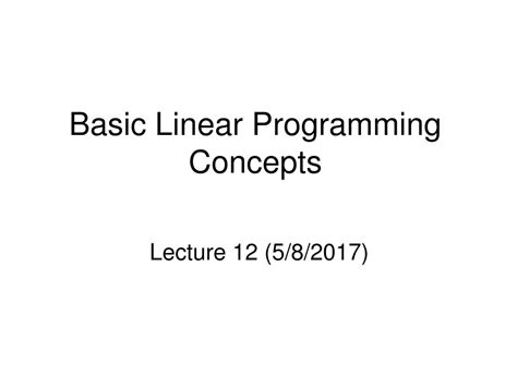 Ppt Basic Linear Programming Concepts Powerpoint Presentation Free Download Id9165938
