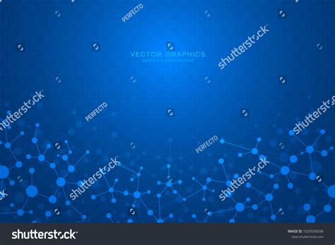 Vector Molecule Background Genetic Chemical Compounds Stock Vector