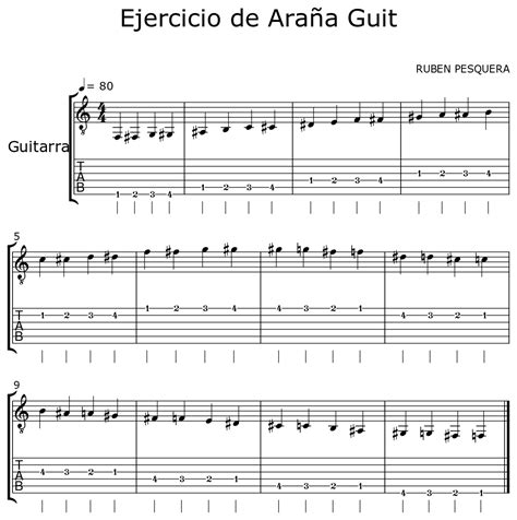 Araña Guit Sheet Music For Electric Guitar