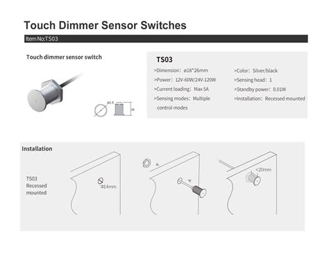 Ts03 Touch Dimmer Switch Newmatic Kitchen Appliances