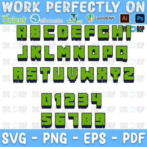 Minecraft Font Svg Svg Drop