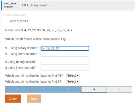 Solved CHALLENGE ACTIVITY 1 8 1 Binary Search Chegg