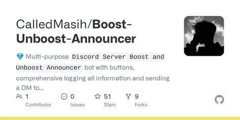 Github Calledmasihboost Unboost Announcer 💎 Multi Purpose `discord Server Boost And Unboost