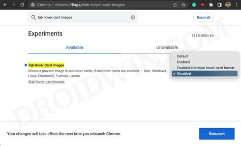 How To Disable Chrome Hover Cards Preview V111 DroidWin