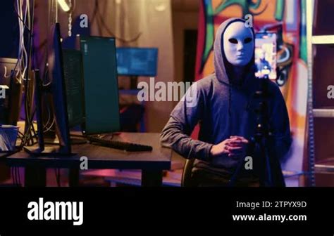 Dangerous Hacker Filming Video Threatening To Launch Cyber Attack On Another Country Government