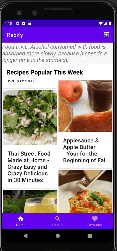 Github Puru888recify In This Project I Have Used The Spoonacular Api And Room A Database