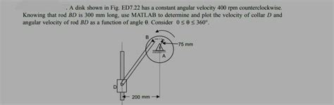 Solved A Disk Shown In Fig ED Has A Constant Angular Chegg