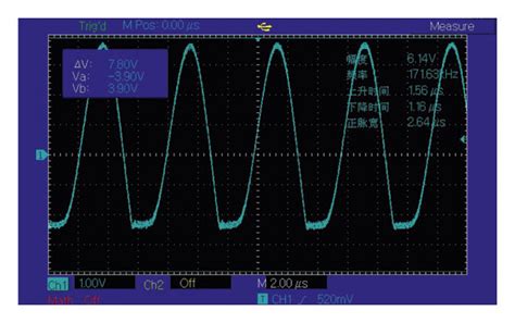 experimental voltage waveform a primary side input voltage waveform