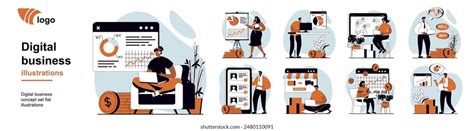 Saas Concept People Scenes Mega Set Stock Vector Royalty Free 2480109803 Shutterstock