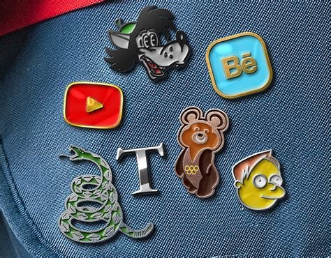 Free Soft Enamel Pin Mockup 2 Images Behance