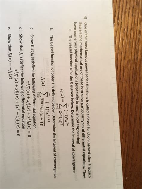 Solved One Of The Most Famous Power Series Functions Is