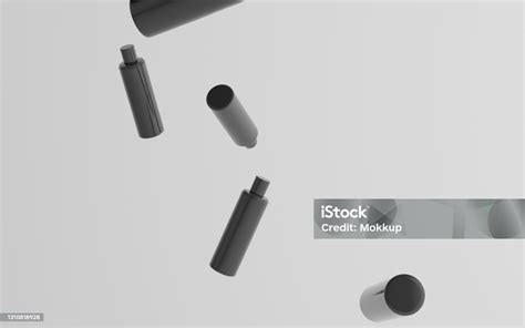 250ml Sampo Plastik Hitam Shower Gel Tonik Kulit Mockup Botol Kosmetik