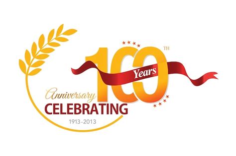 100 Years Celebration Anniversary Vector Illustration Premium Vector