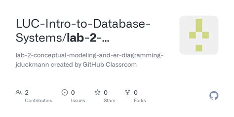 Github Luc Intro To Database Systems Lab Conceptual Modeling And Er