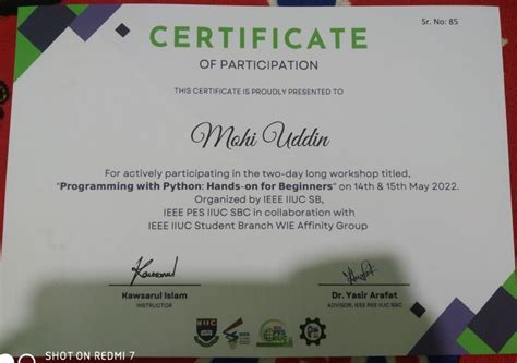 Mohi Uddin On Linkedin Programming With Pythonactively Participating Two Day Long Workshop ️